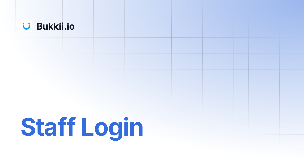 Staff Login | Bukkii.io